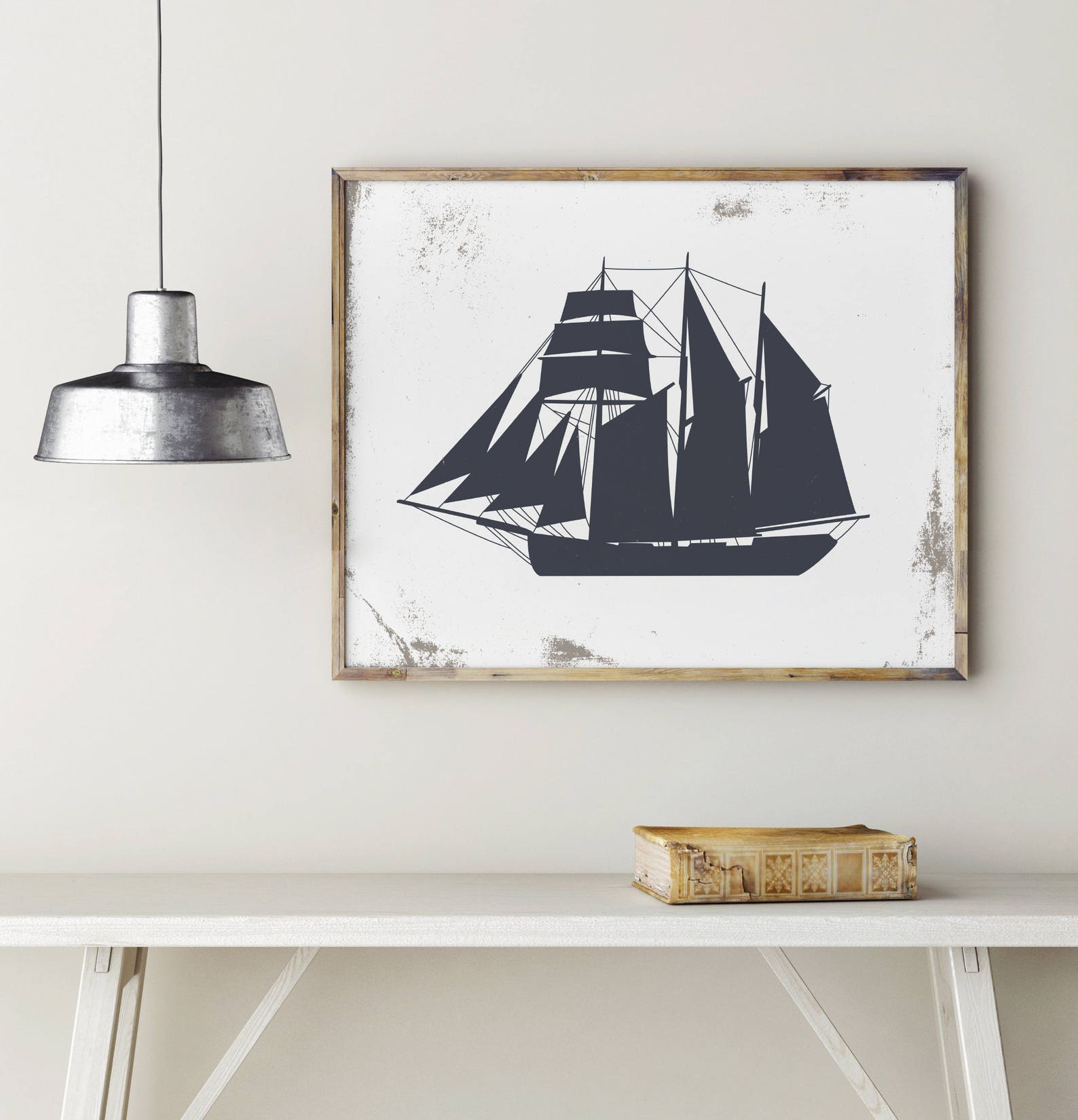 Printable Nautical Wall Decor, Ship Print, Nautical Boys Room Decor ...