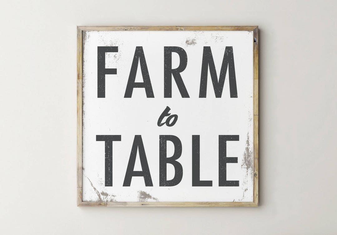 Printable Farmhouse Decor, Farm to Table Sign, Farm to Table Decor ...