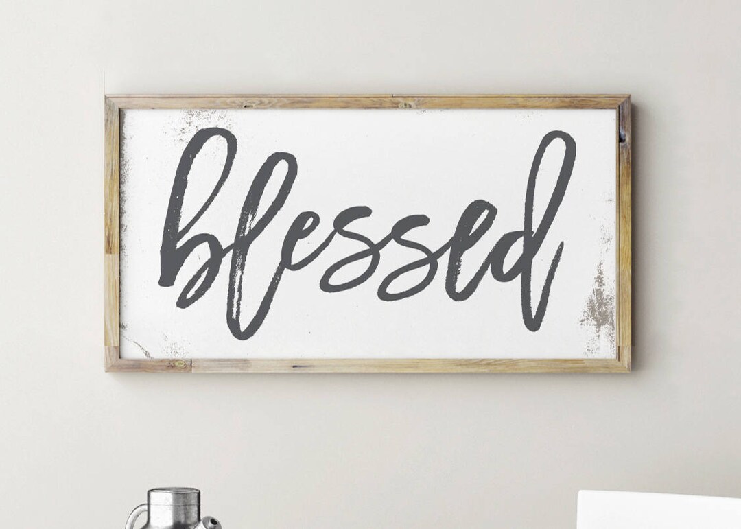 Printable Blessed Sign, Kitchen Signs, Kitchen Decor, Kitchen Wall ...