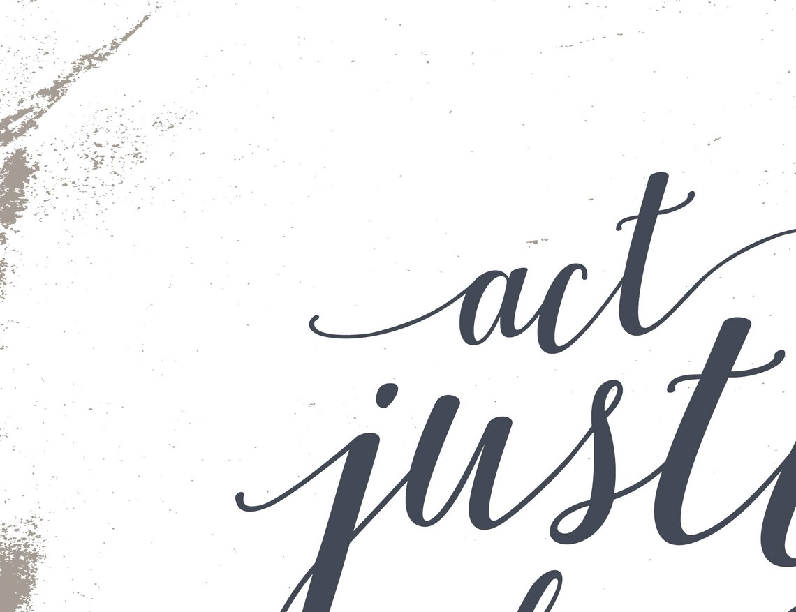 Act Justly Love Mercy Walk Humbly Printable, Bible Verse Wall Art ...