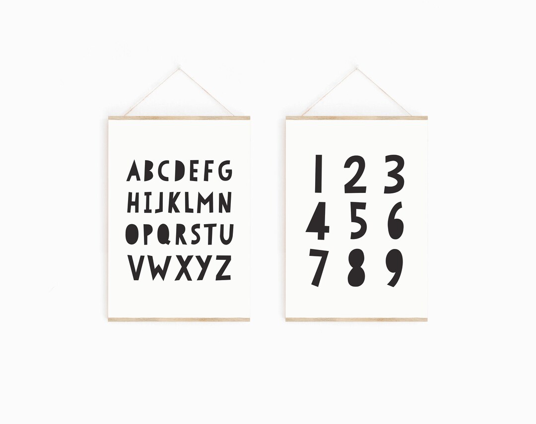 Black & White Nursery Decor Boy, Kids Room Decor Art, Black and White ...