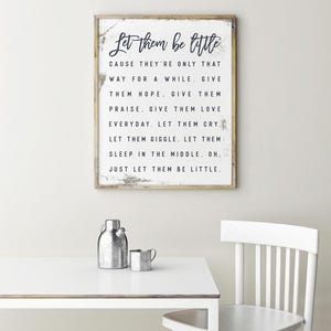 Printable Sign, Let Them Be Little Sign, Let Them Be Little, Quote ...