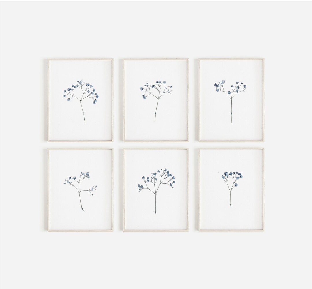 Printable Art,botanical Prints,modern Farmhouse,farmhouse Decor,blue ...
