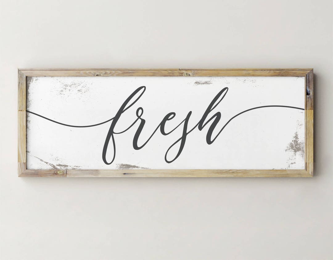 Printable Fresh Sign, Kitchen Signs, Kitchen Decor, Kitchen Wall Decor ...