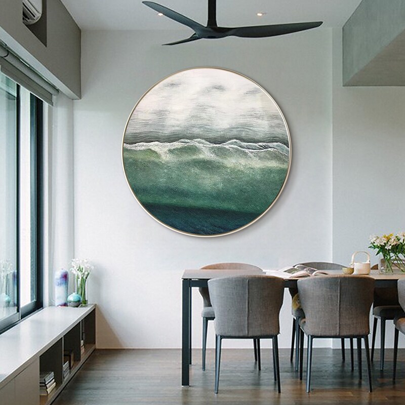 Round Art for Wall - Etsy