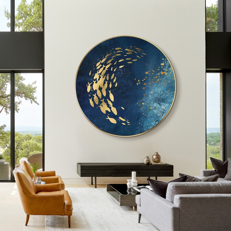 Round Canvas Art - Etsy Australia