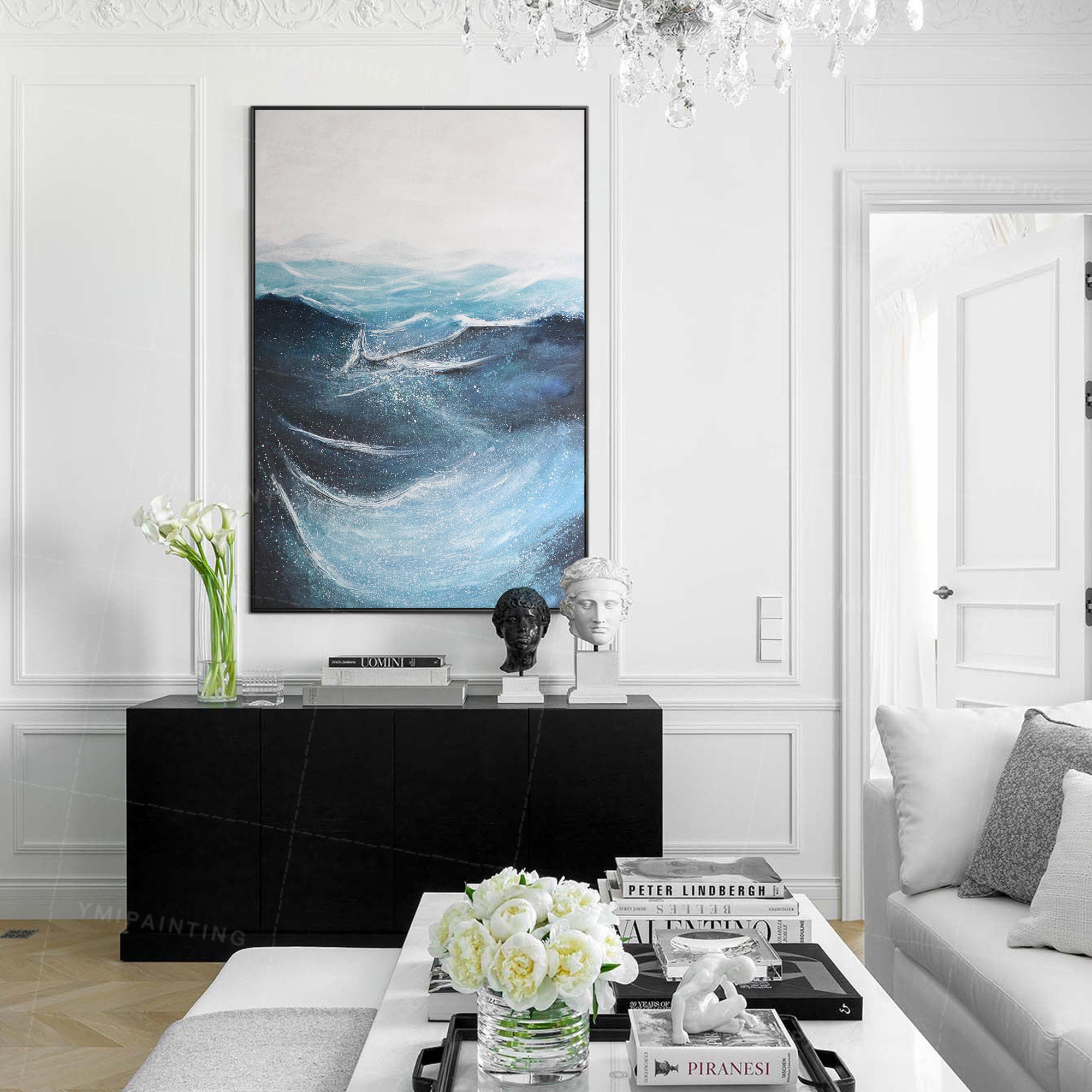 Framed wall art Acrylic Abstract Paintings On Canvas original | Etsy