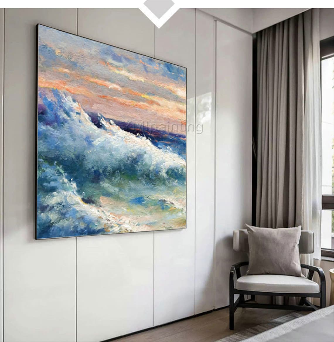 Sea Waves Modern Abstract Painting Ocean Art Acrylic Paintings - Etsy