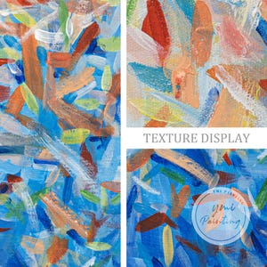 Original Abstract Blue Gradient Art,large Geometric Wall Art,large ...