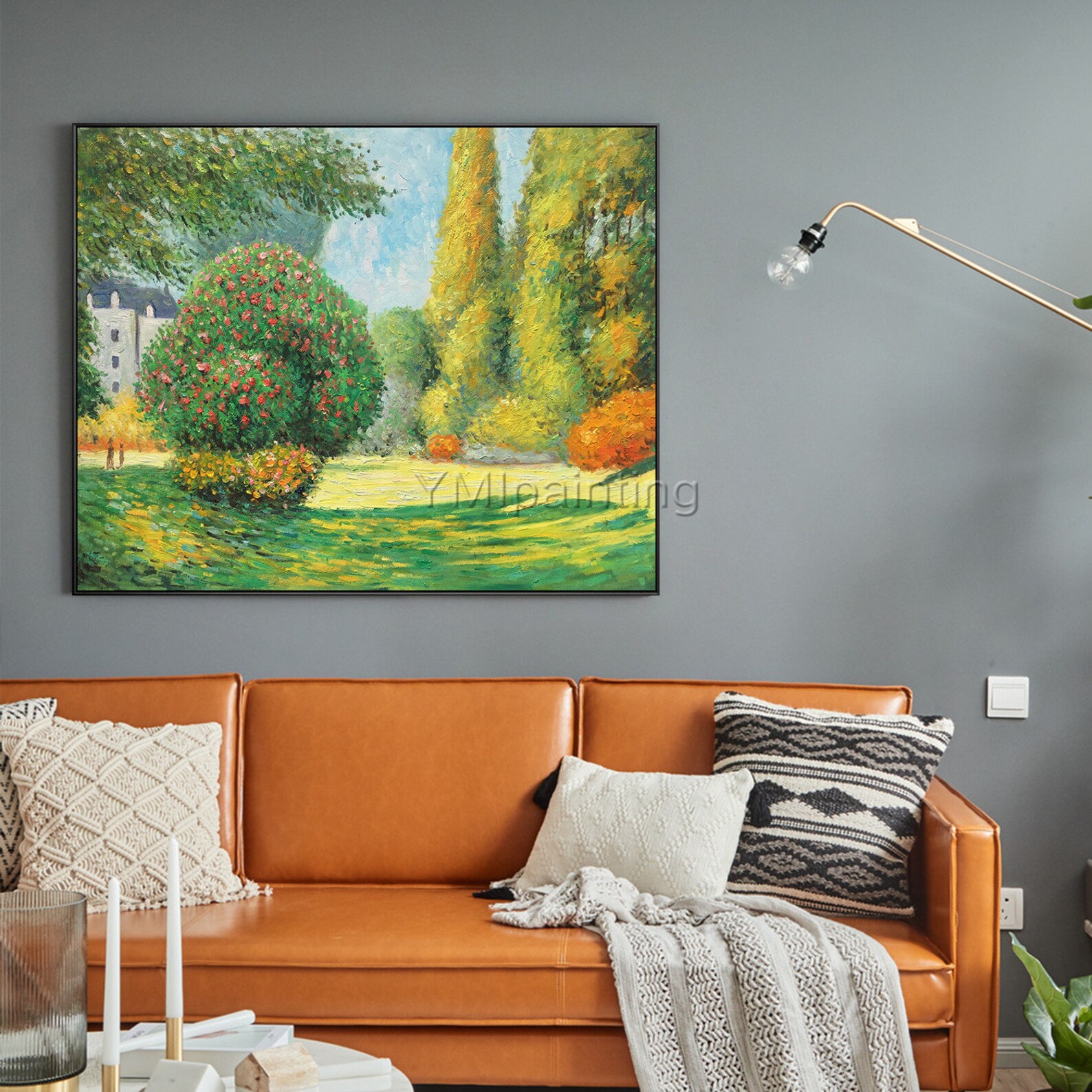 Claude Monet Landscape Painting on Canvas Green Texture Oil - Etsy