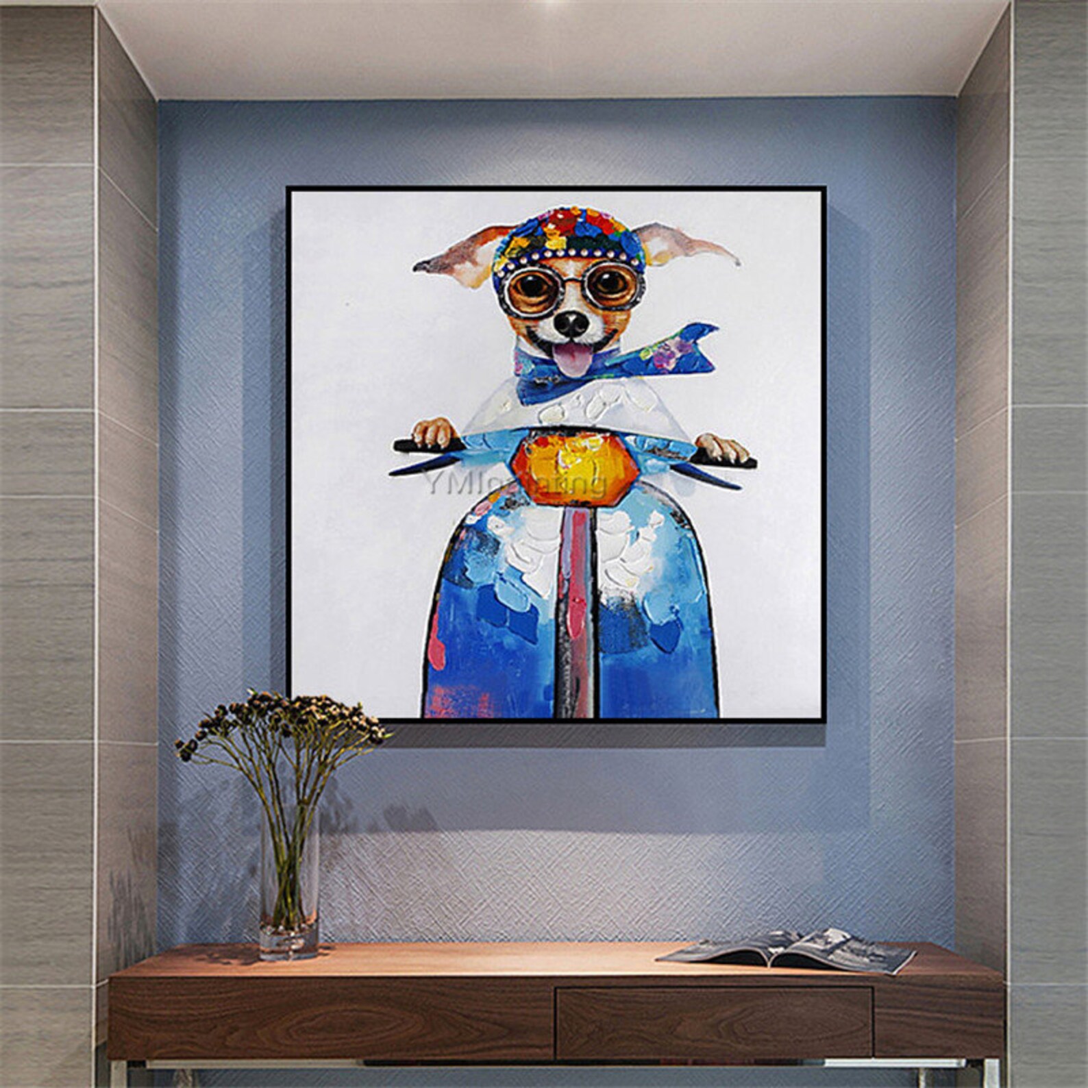 Pet Portrait Dog Painting on Canvas Acrylic Abstract Animal - Etsy