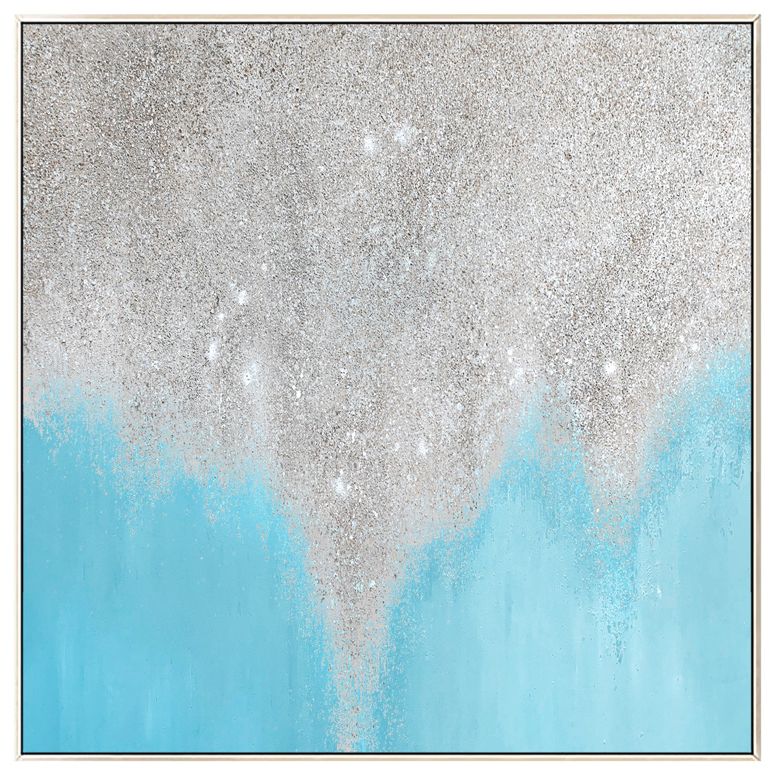 Silver Glitter Abstract Art Minimalist Modern Art Large Wall - Etsy