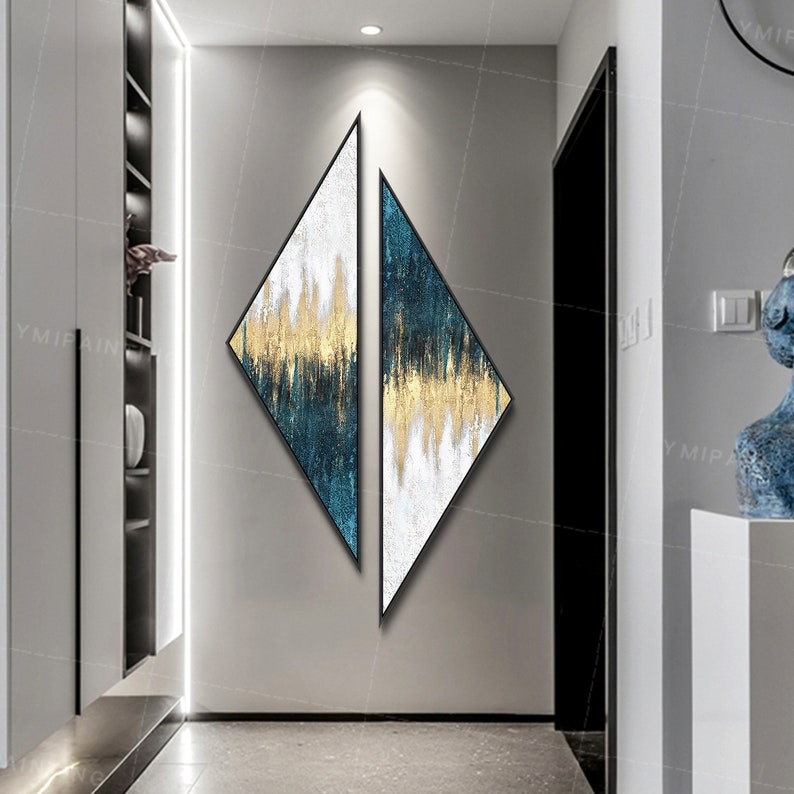 Framed Wall Art Sound Wave Art Set of 2 Wall Art Abstract - Etsy