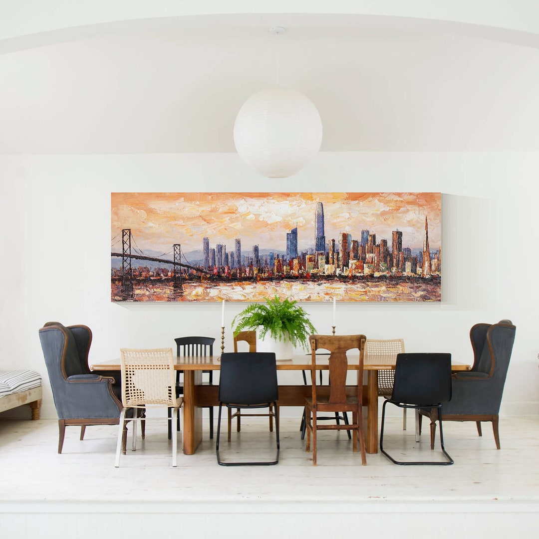 Original San Francisco Art,san Francisco Painting,large San Francisco ...