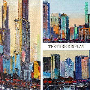 Colorful Chicago Painting Originalframed Wall Artchicago - Etsy