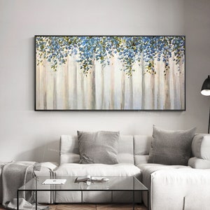 Tree Painting Framed Wall Art Painting Modern Art Large Wall - Etsy