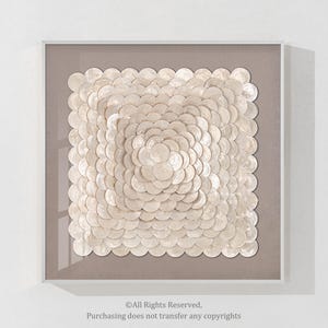 3D Gold Shell Wall Art: Mother of Pearl Capiz Shell Painting,oversized ...