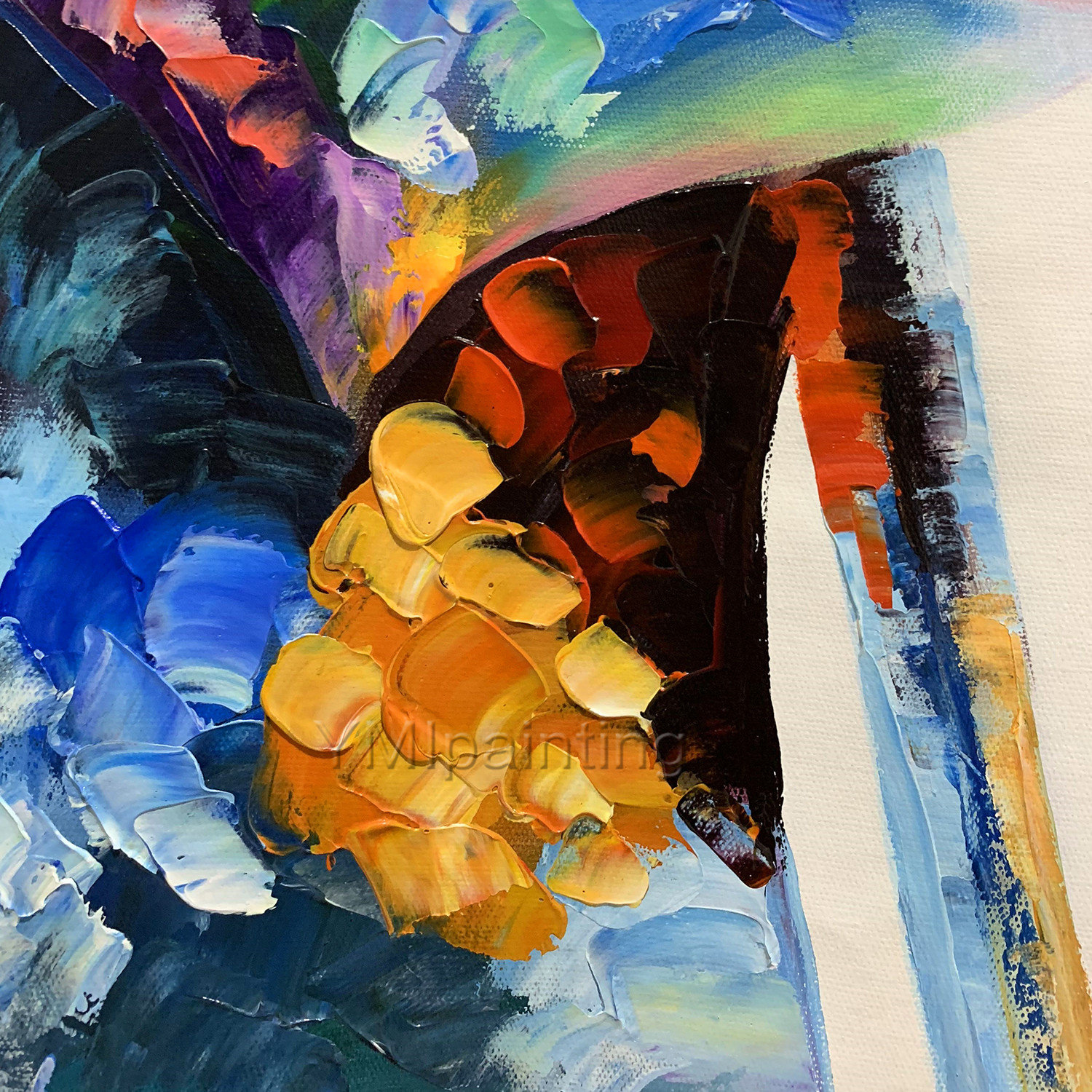 Frog Painting Pop Art Animal Painting Palette Knife Texture | Etsy