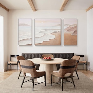 3D Beach Wall Art,brown Wall Art,wab-sabi Wall Art,beach Painting,3d ...