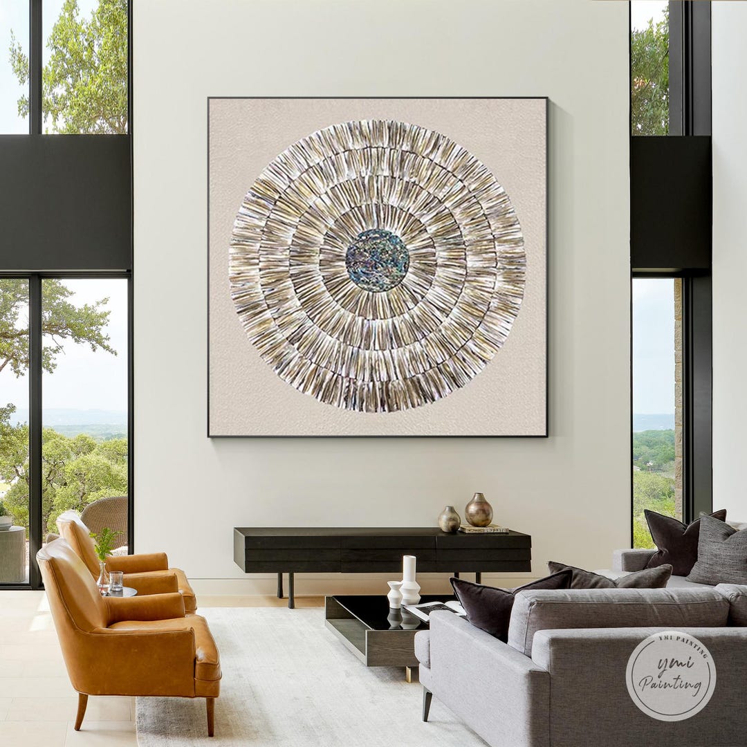 3D Original Wabi Sabi Shell Art,sea Shell Painting,sea Shell Art,sea ...