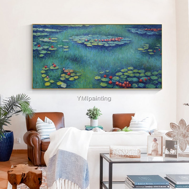 Claude Monet Oil Painting on Canvas Art Floral Wall Pictures - Etsy