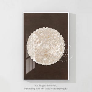 3d Original Shell Art Shadowbox,capiz Shell Wall Art,luxury Shell Wall ...