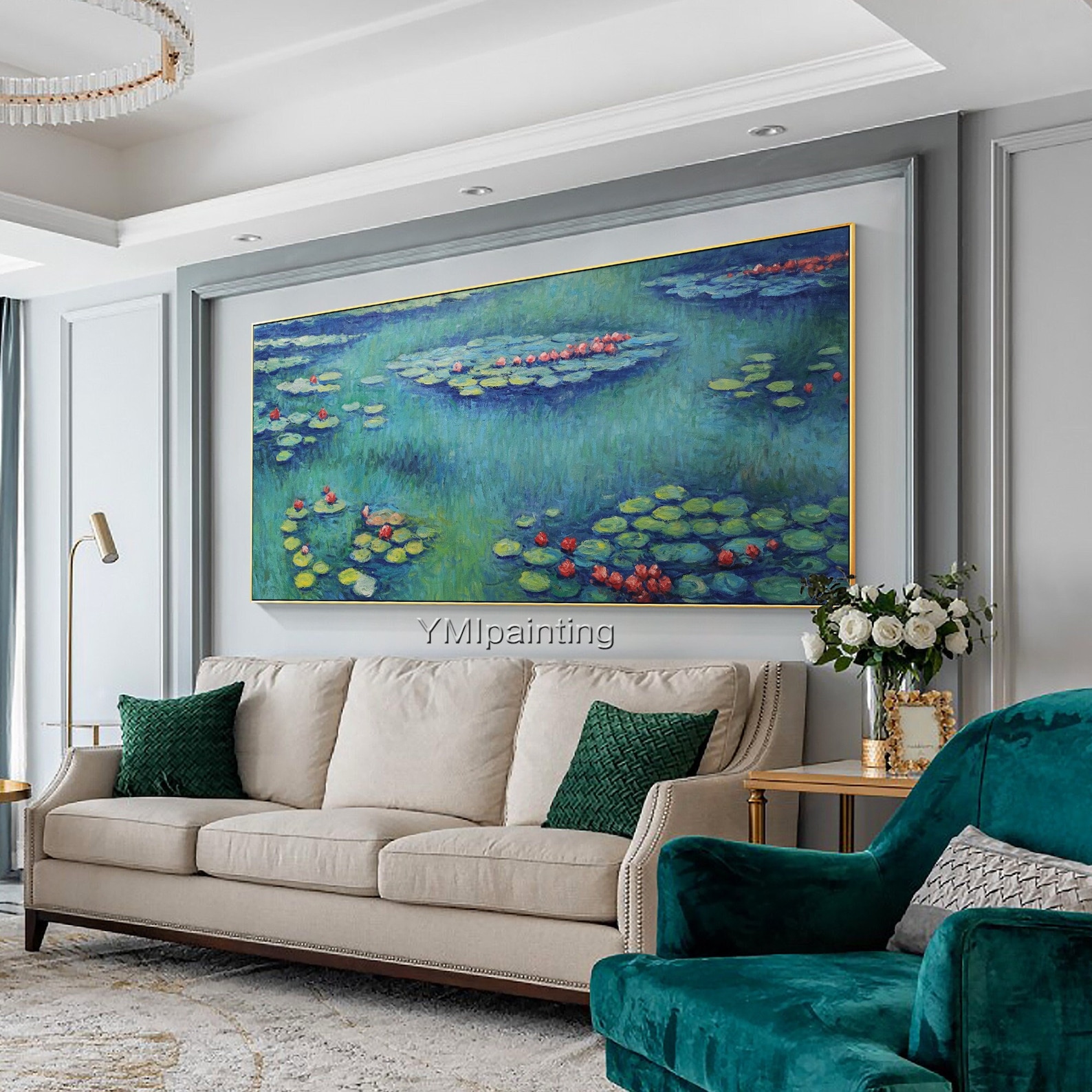 Claude Monet Oil Painting on Canvas Art Floral Wall Pictures - Etsy