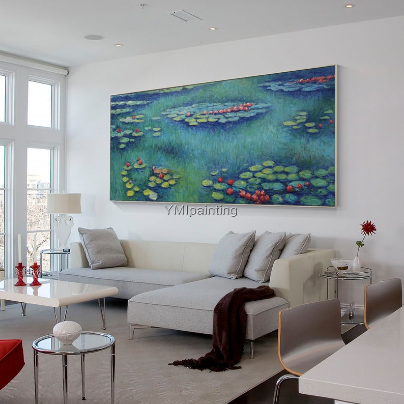 Claude Monet Oil Painting on Canvas Art Floral Wall Pictures - Etsy
