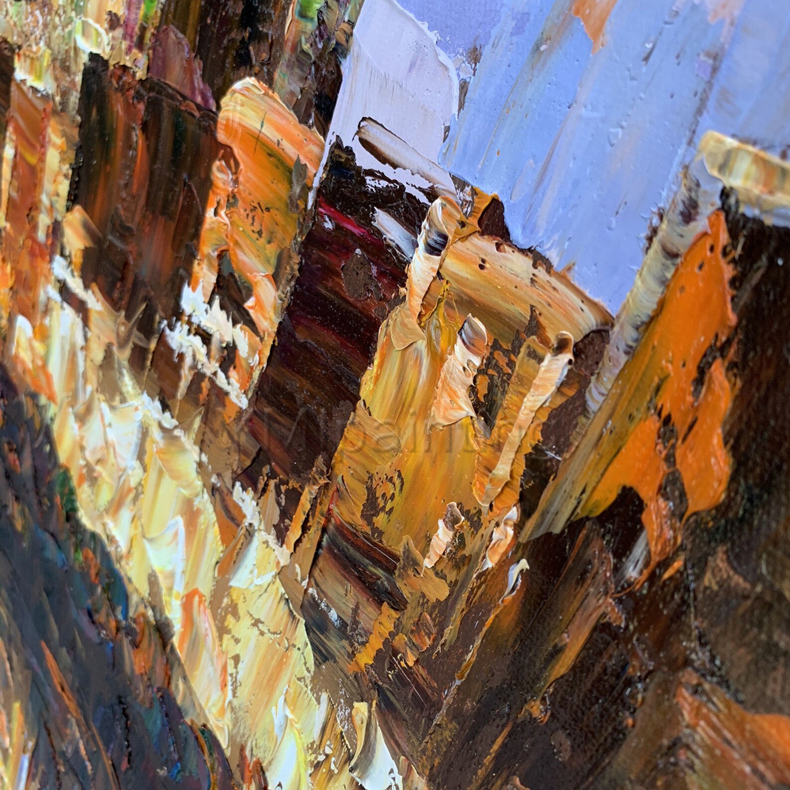 Fort Worth Cityscape Skyline Abstract Painting on Canvas - Etsy