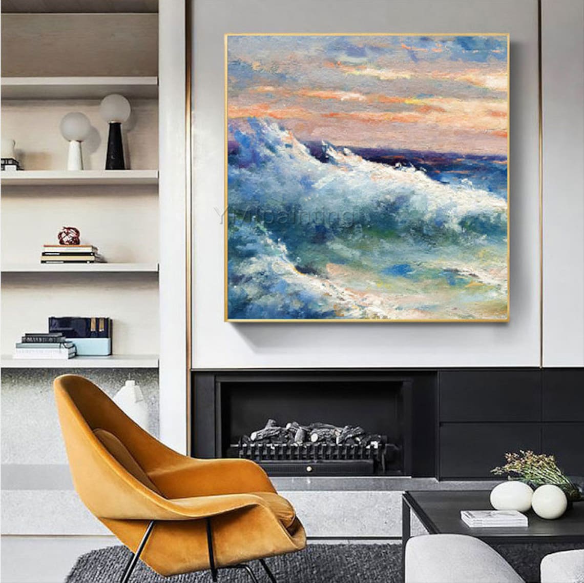 Sea Waves Modern Abstract Painting Ocean Art Acrylic Paintings | Etsy