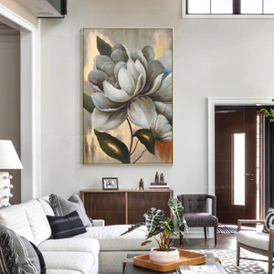 Extra Large Abstract Floral Original Flower Paintings on - Etsy
