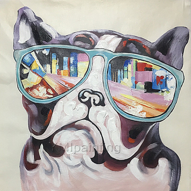 Pet Portrait Dog Painting on Canvas Acrylic Abstract Animal - Etsy