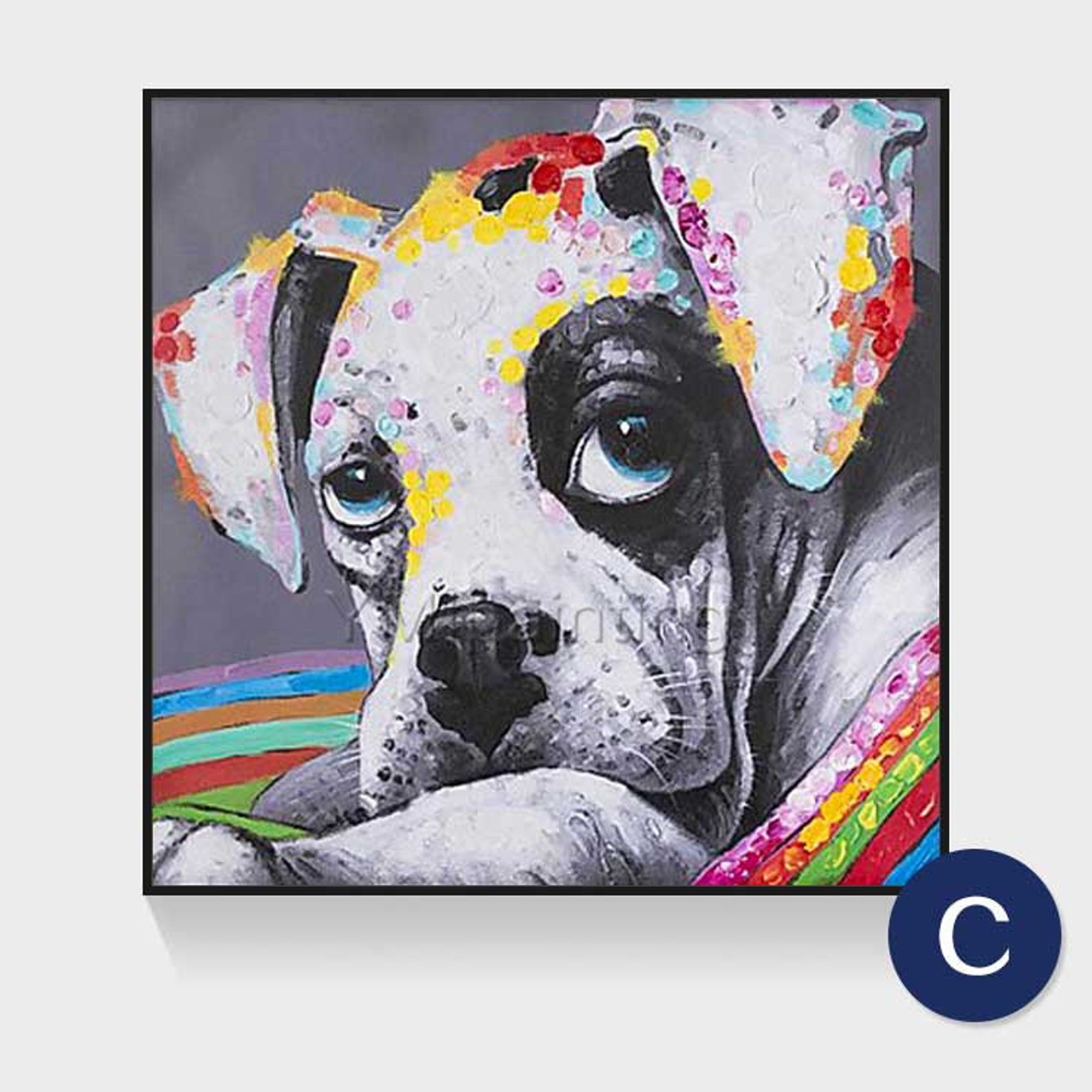 Pet Portrait Dog paintings On Canvas art acrylic abstract | Etsy