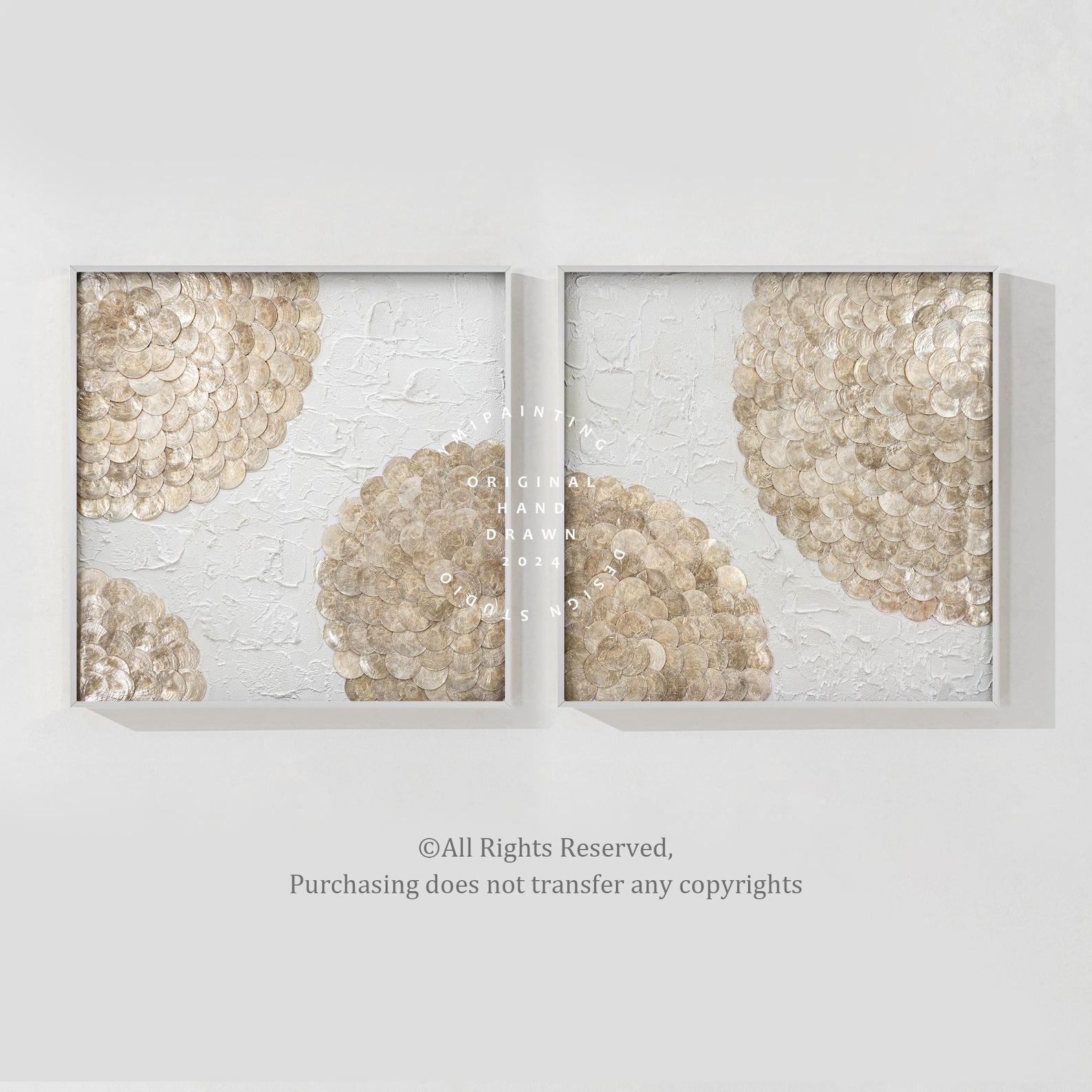 Capiz Shell Wall Art Set: 3D Shadowbox, Coastal Decor - Etsy