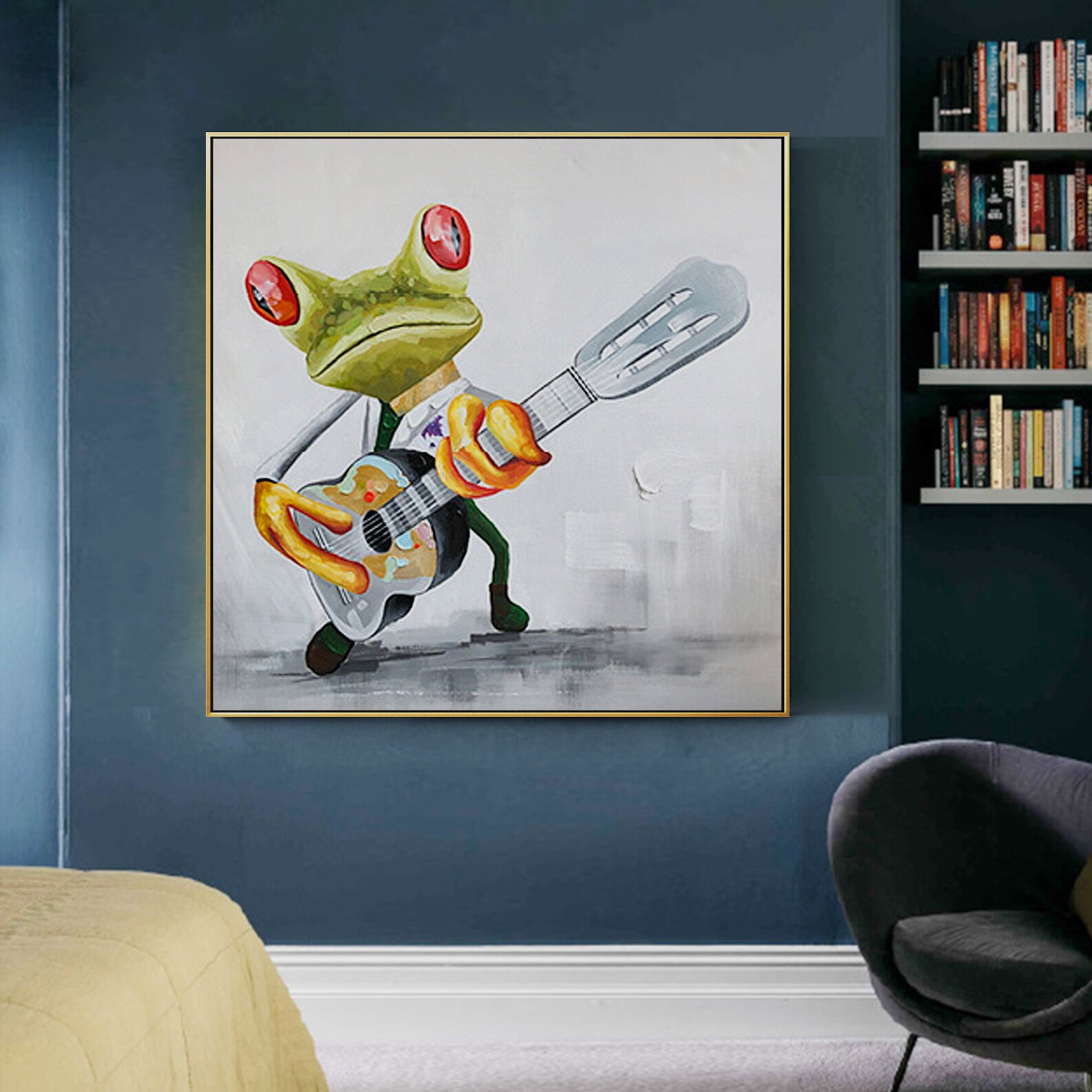 Pet Portrait Frog Acrylic paintings On Canvas Original large | Etsy