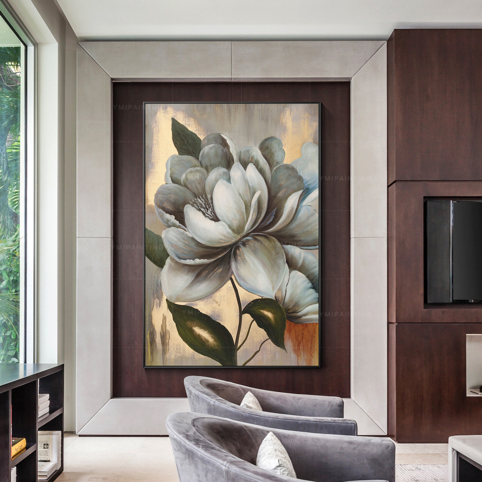 Extra Large Abstract Floral Original Flower Paintings on - Etsy