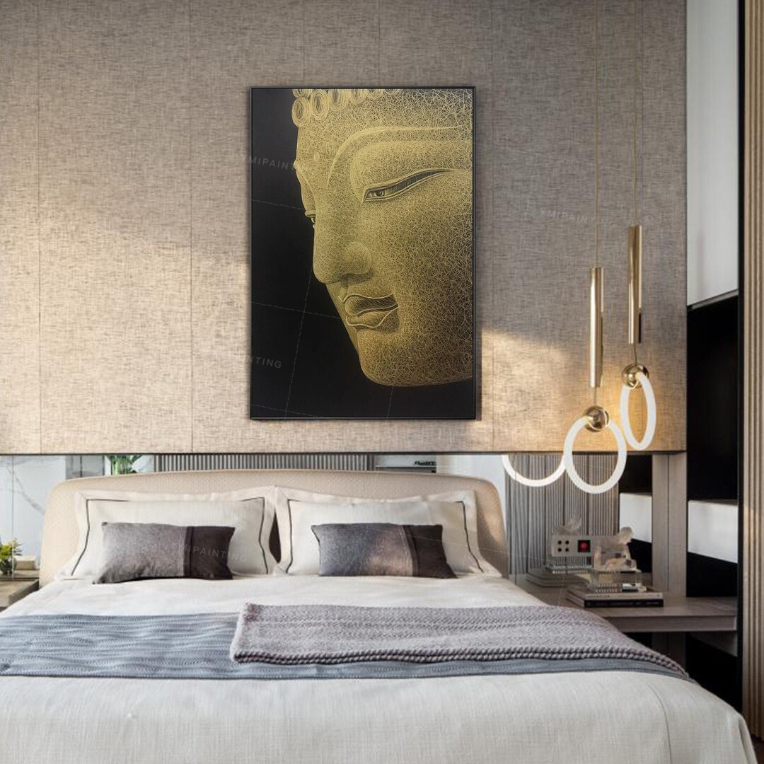Buddha Decor Buddha Statue Buddhist Decor Zen Wall Art Gold Silver Art ...