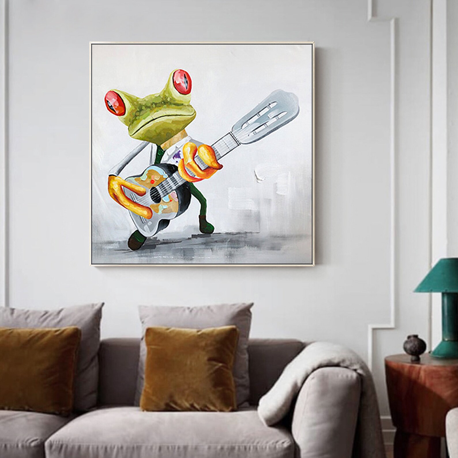 Pet Portrait Frog Acrylic Paintings on Canvas Original Large - Etsy