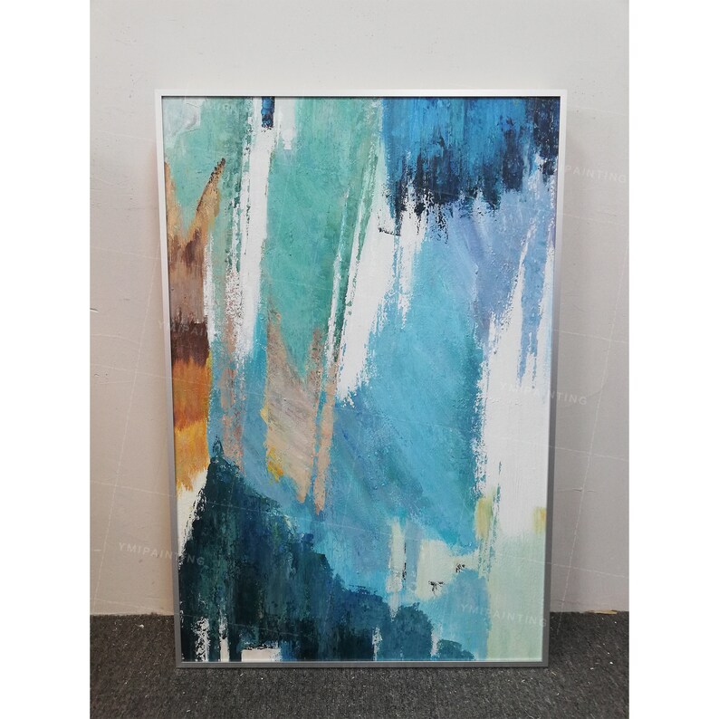 Abstract Painting Teal Painting Acrylic Green and Blue - Etsy Australia
