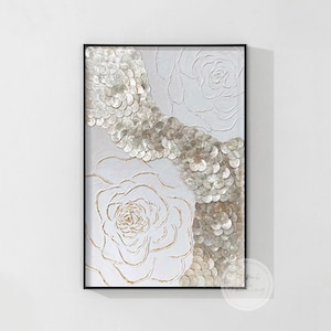 3D Capiz Flower Seashell Art,large Shell Art for Stairwells and Office ...