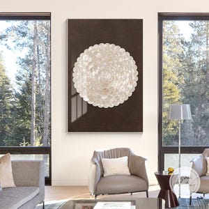 3d Original Shell Art Shadowbox,capiz Shell Wall Art,luxury Shell Wall ...