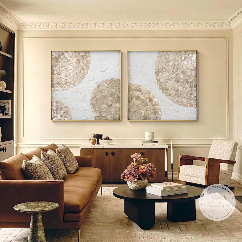 Capiz Shell Wall Art Set: 3D Shadowbox, Coastal Decor - Etsy