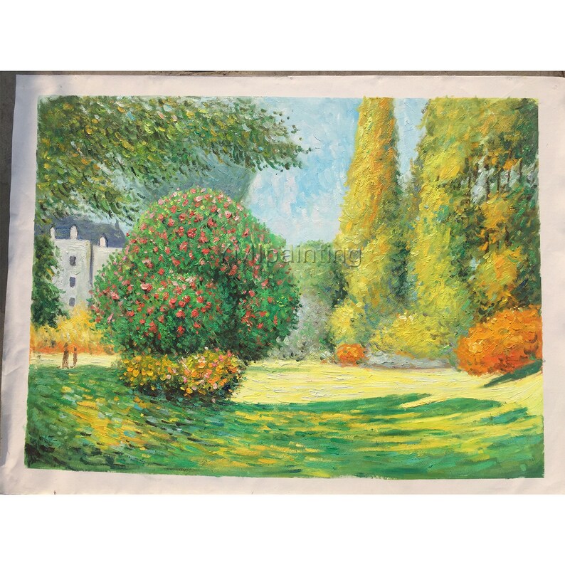 Claude Monet Landscape Painting on Canvas Green Texture Oil - Etsy
