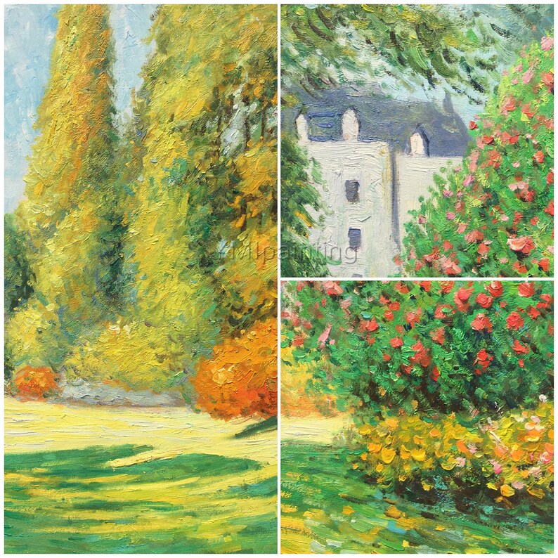Claude Monet Landscape Painting on Canvas Green Texture Oil - Etsy