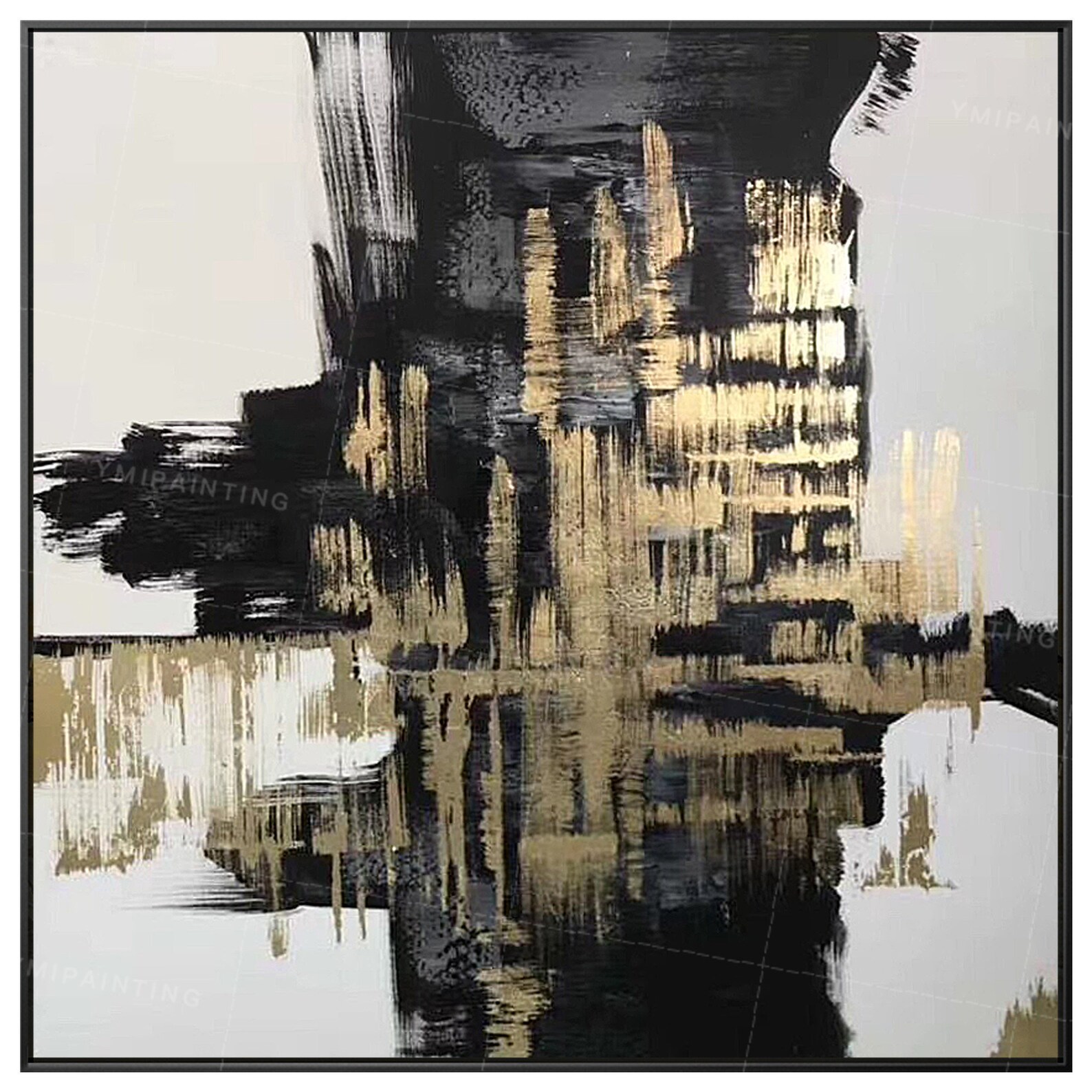 Framed Painting Abstract Water Reflections Paintings on Canvas - Etsy