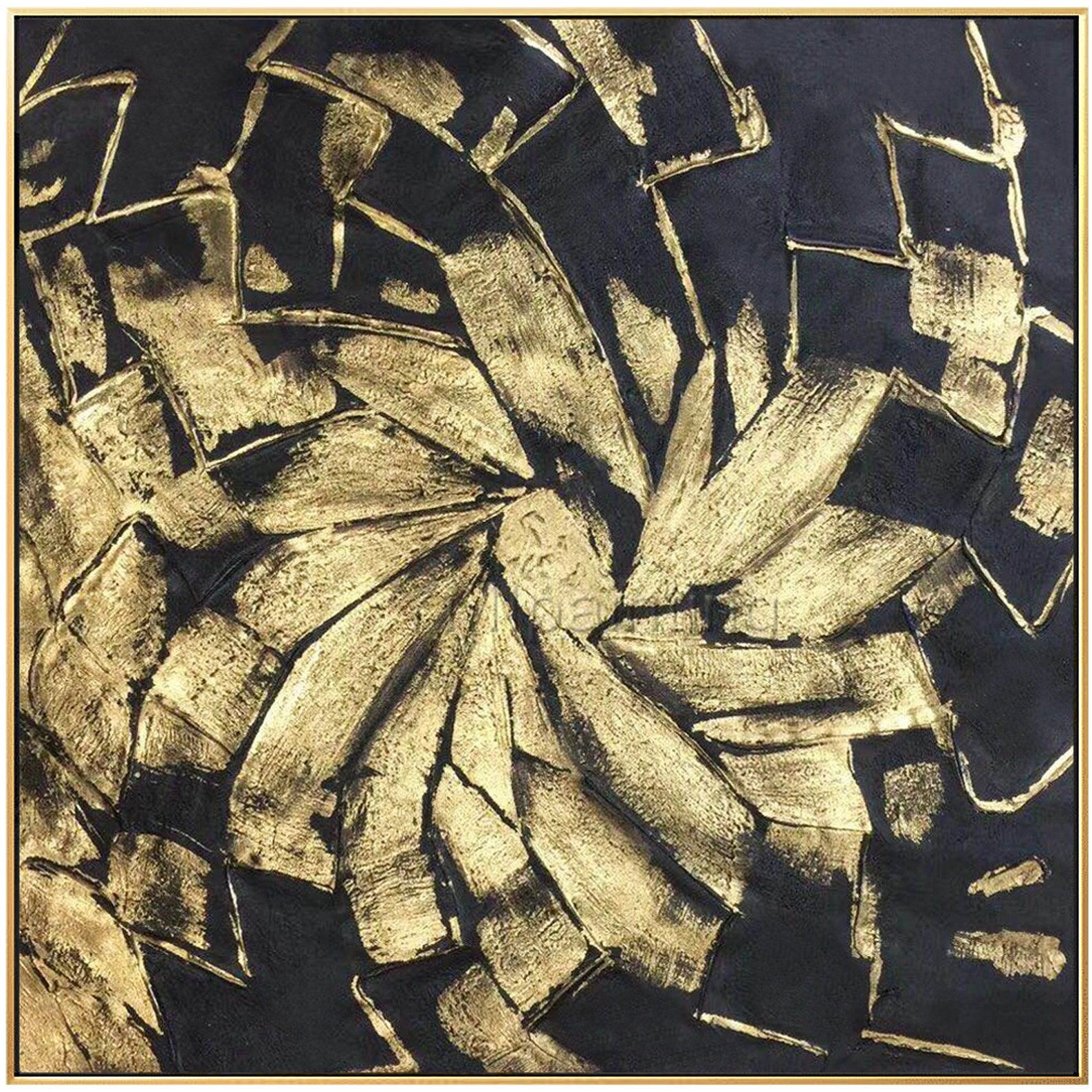 Gold and Black Modern Abstract Original Wall Art Paintings on - Etsy