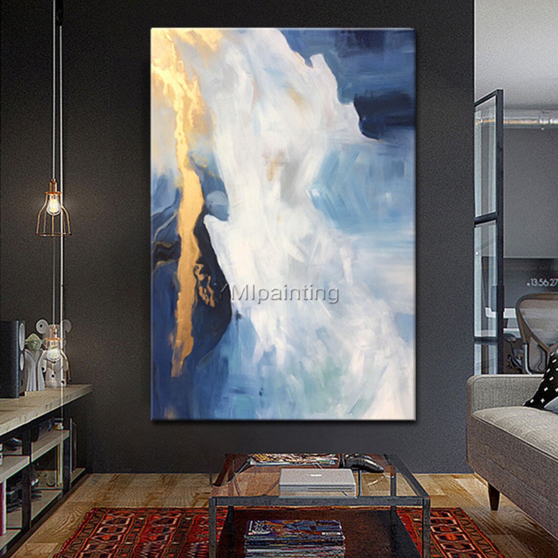 Waterfall Original Extra Large Abstract Acrylic Painting on - Etsy