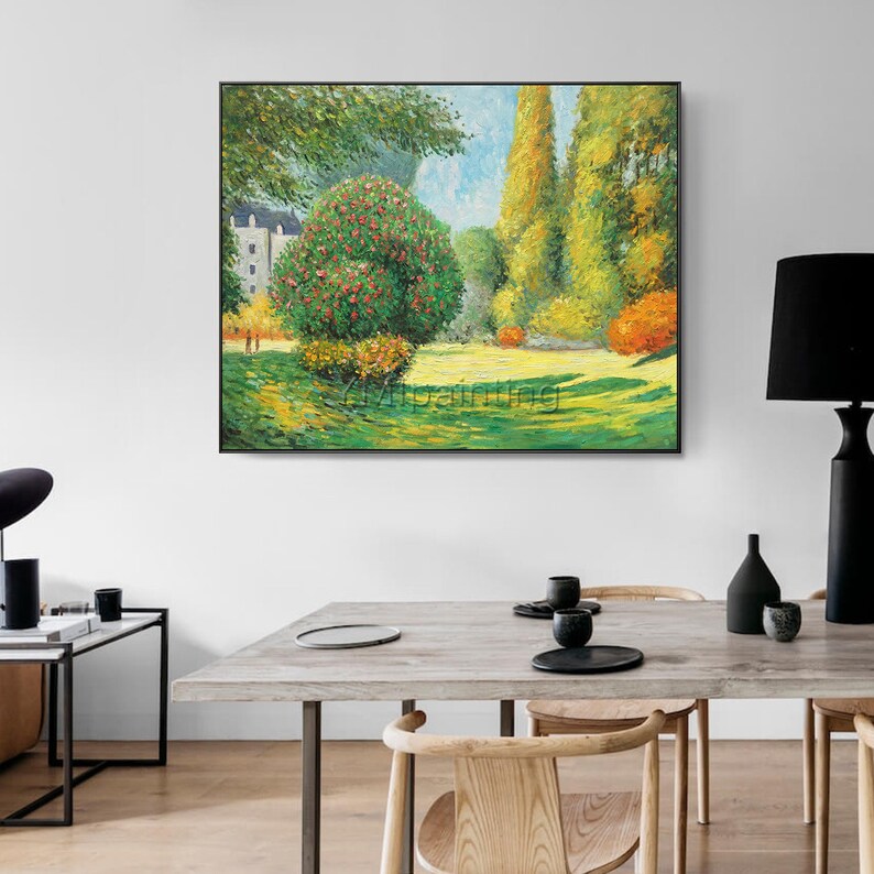 Claude Monet Landscape Painting on Canvas Green Texture Oil - Etsy