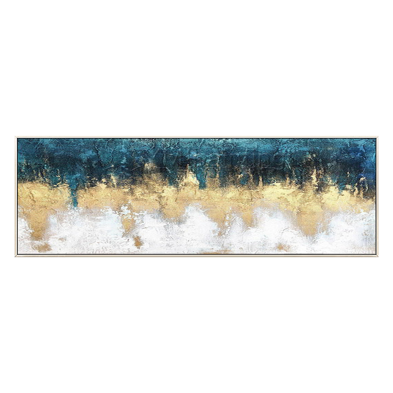 Framed Wall Art Acrylic Painting Blue Wall Art Paintings on - Etsy UK