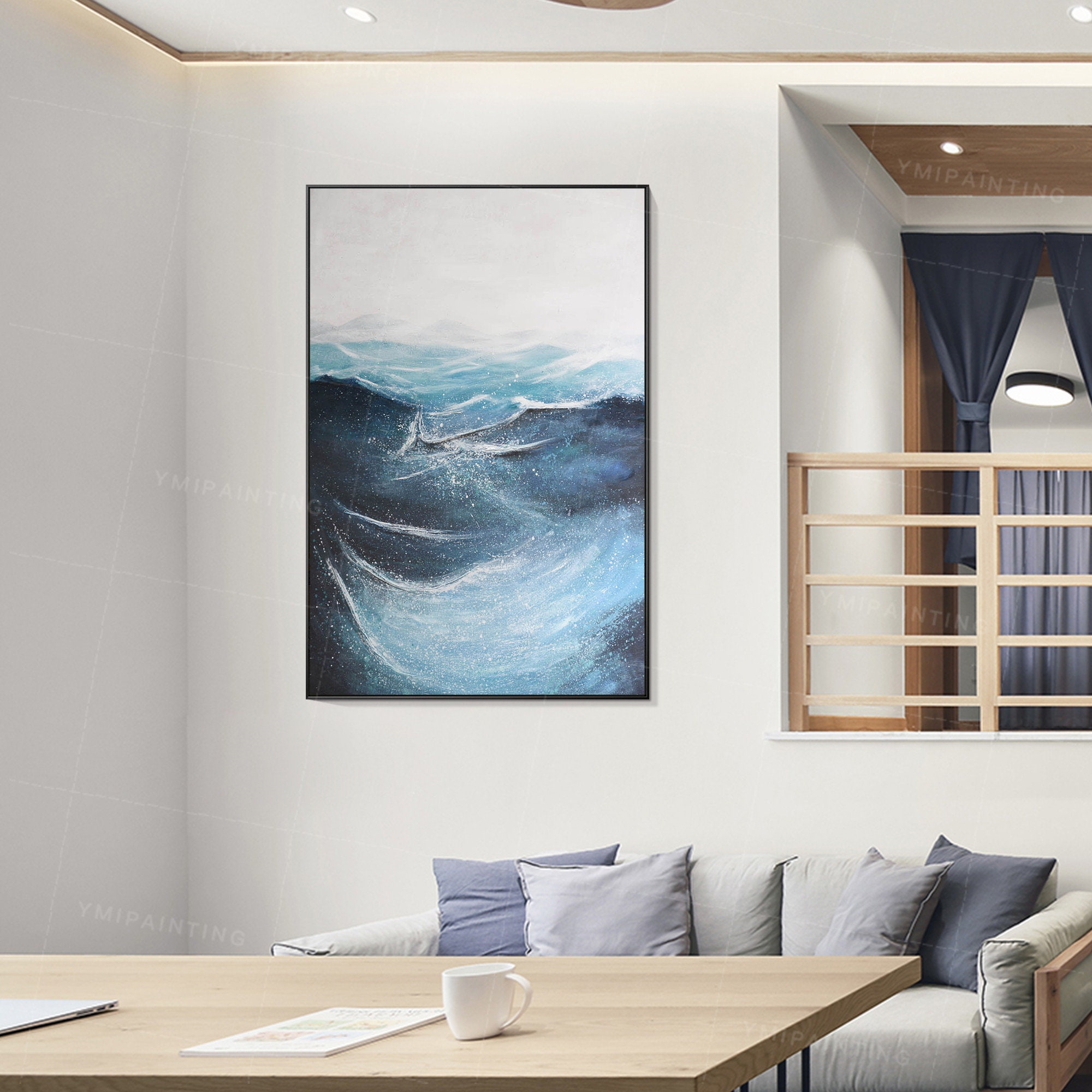 Framed wall art Acrylic Abstract Paintings On Canvas original | Etsy